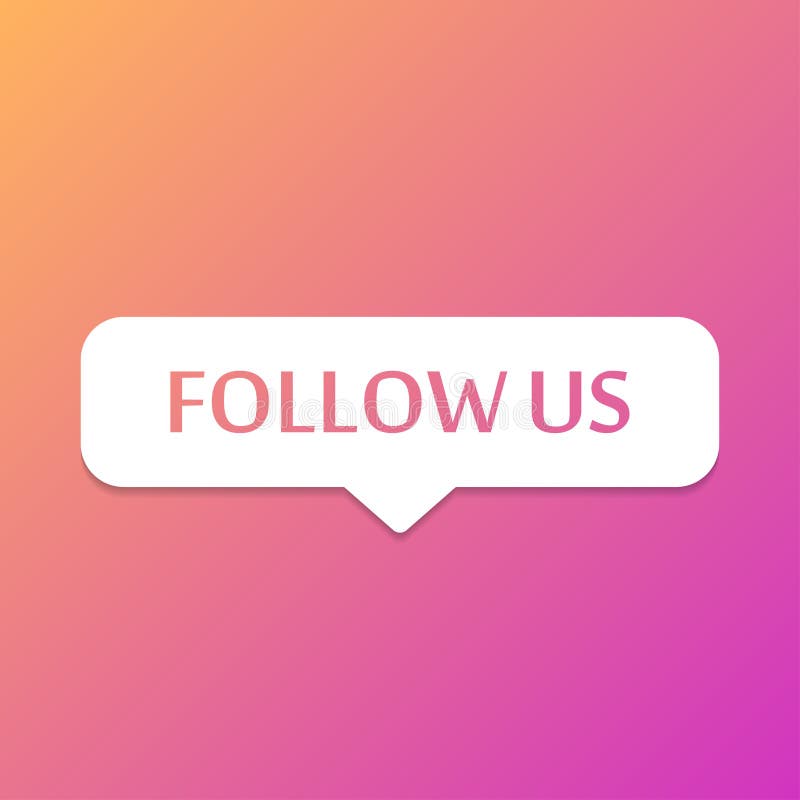 Follow Us Button Icon for Design. Vector Illustration Stock Vector ...