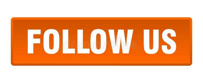 Follow Us Button. Follow Us Square Isolated Push Button Stock Vector ...