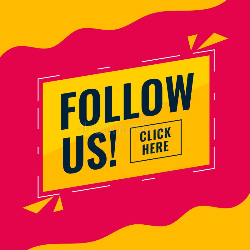 Follow Us Digital Template Click Here for Web Subscription Stock ...