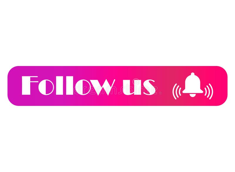 Follow Us Graphic Concept Symbol, Speech Button Web Label, Vector ...