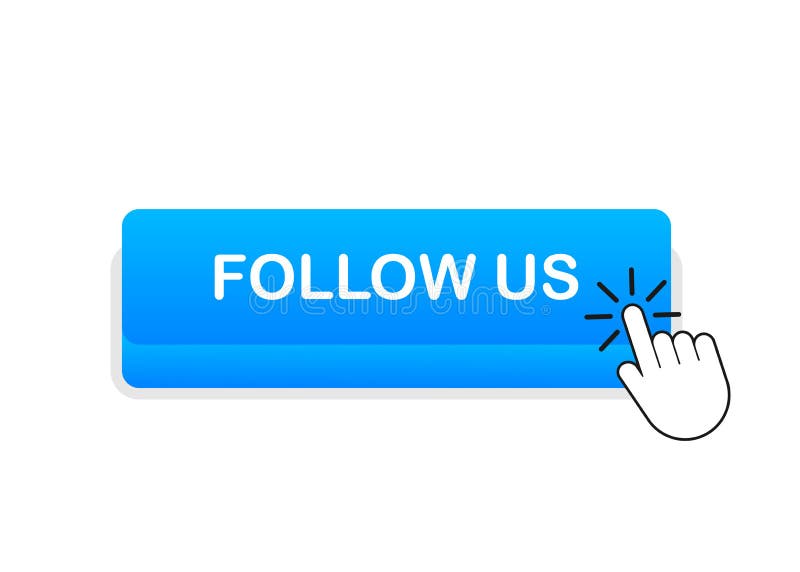 Follow Us. Hand Click Icon. Finger Click Icon Stock Vector ...