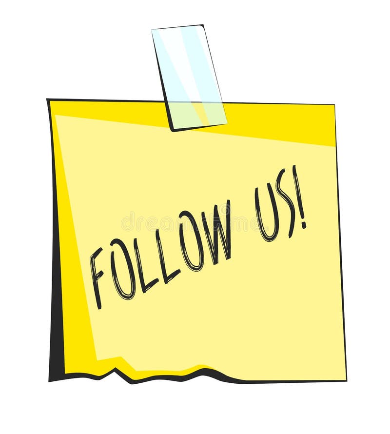 Follow us sticker. stock vector. Illustration of follow - 95606715