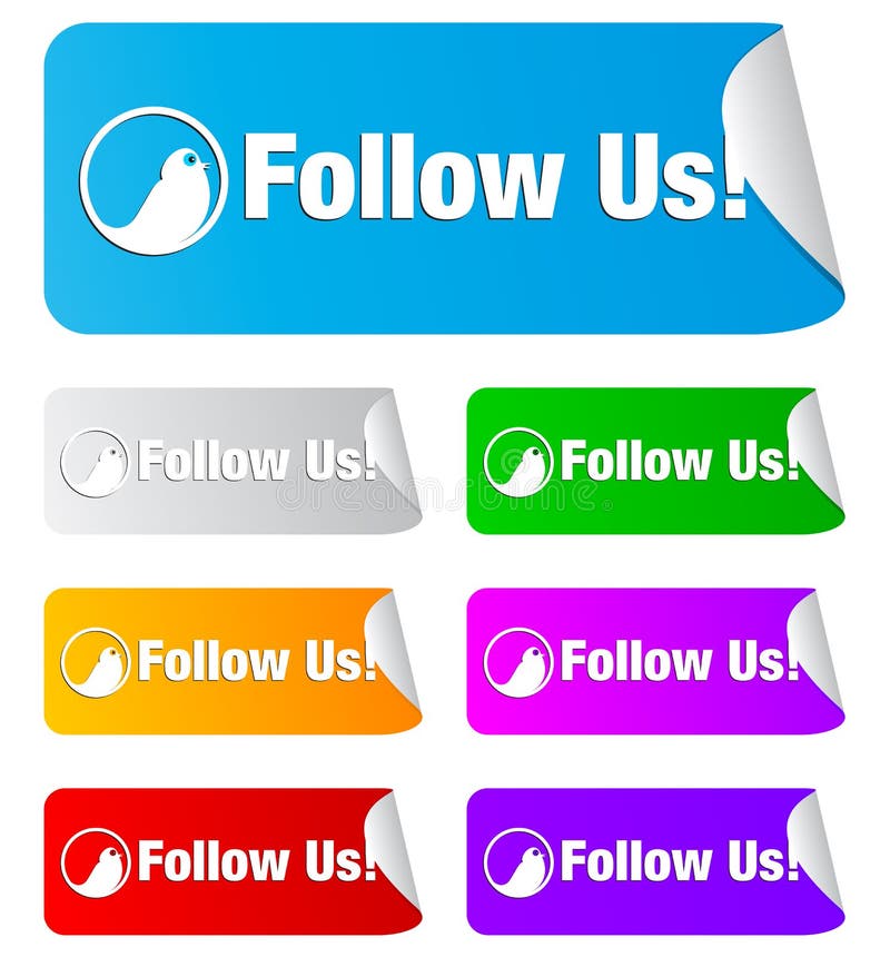 Bird with follow me sign editorial image. Illustration of networking ...