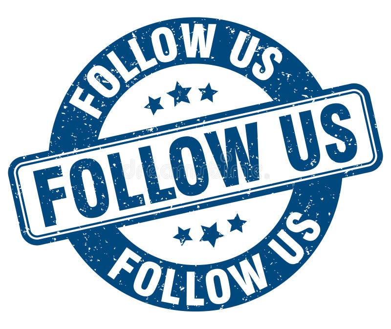 Follow Us Stamp. Follow Us Label. Round Grunge Sign Stock Vector ...