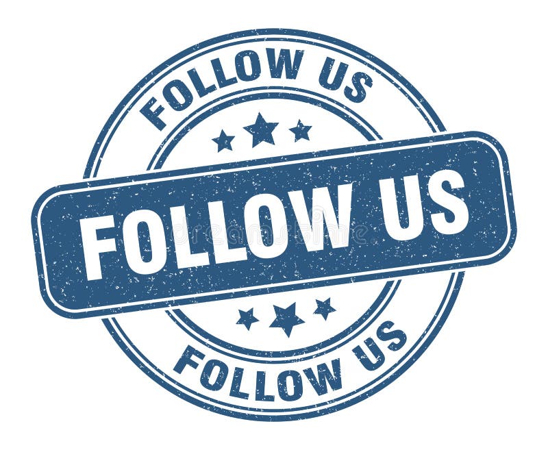 Follow Us Stamp. Follow Us Round Grunge Sign Stock Vector ...