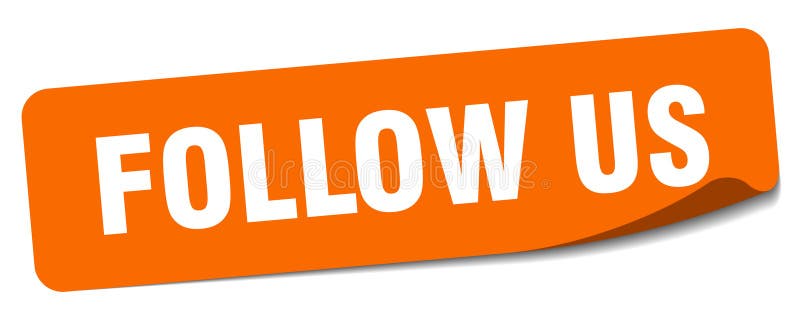 Follow Us Label Background with Color Gradient Stock Vector ...