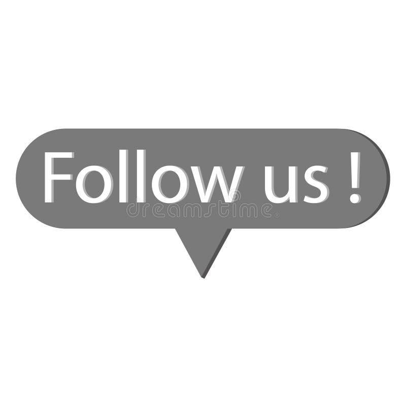 Follow Us Vector Icon on White Backgraund . Button Icon Stock Vector ...