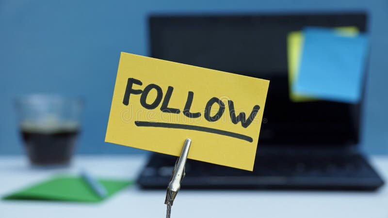 Follow written stock image. Image of work, human, word - 44908947