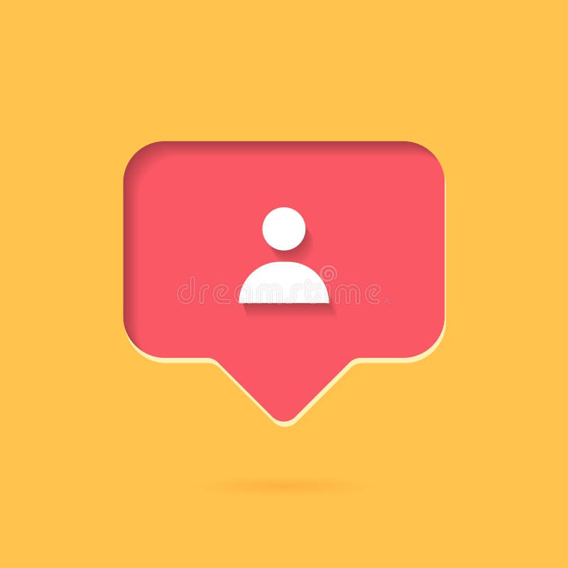 Social Media Notification Button Stock Vector - Illustration of icon ...