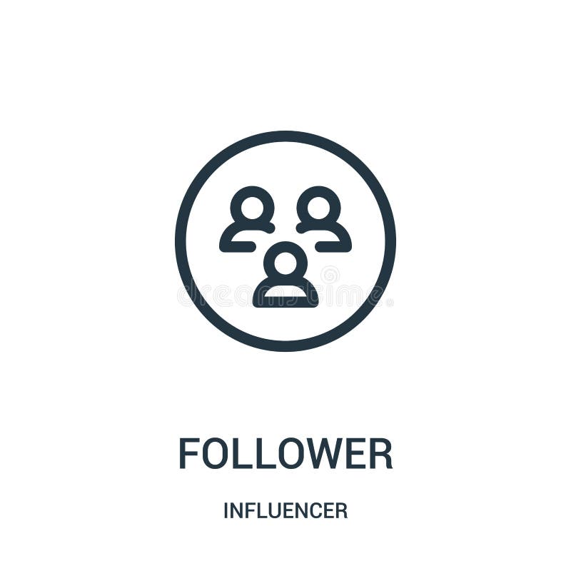 Follower Icon Vector from Influencer Collection. Thin Line Follower ...