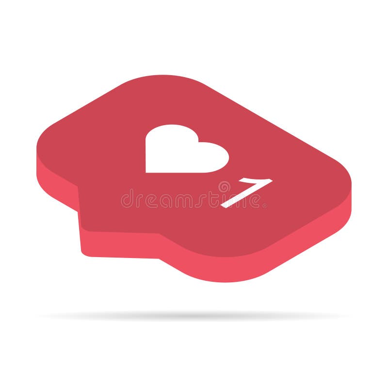 Follower Isometric Notification Symbol for Application Instagram. Web ...