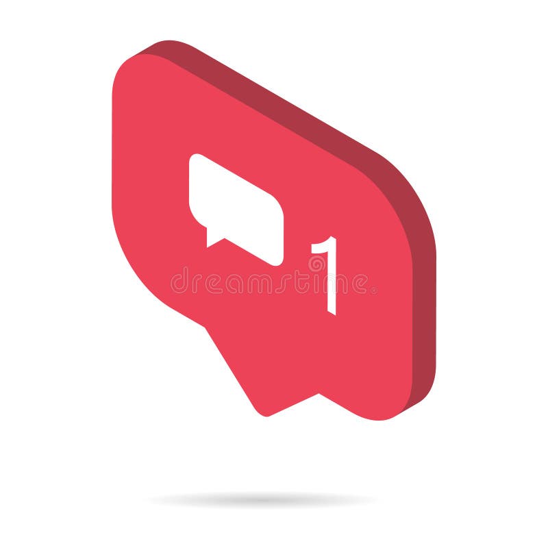 Follower Isometric Notification Symbol for Application Instagram. Web ...
