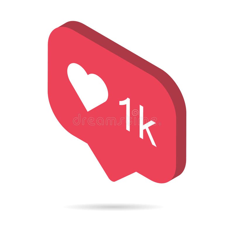 Follower Isometric Notification Symbol for Application Instagram. Web ...