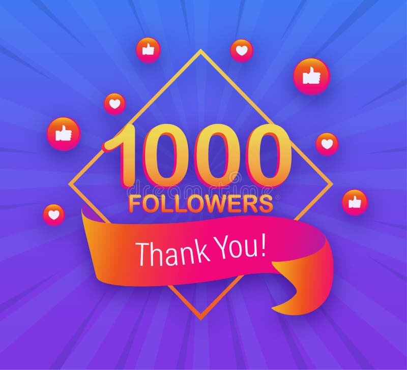 1000 Followers Thank You Social Sites Post Thank You Followers