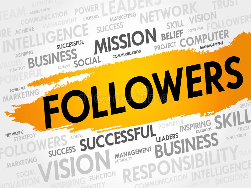 FOLLOWERS word cloud stock illustration. Illustration of group - 199950405