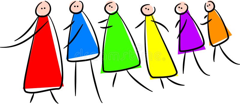 Following kids stock vector. Illustration of kindergarten - 914120