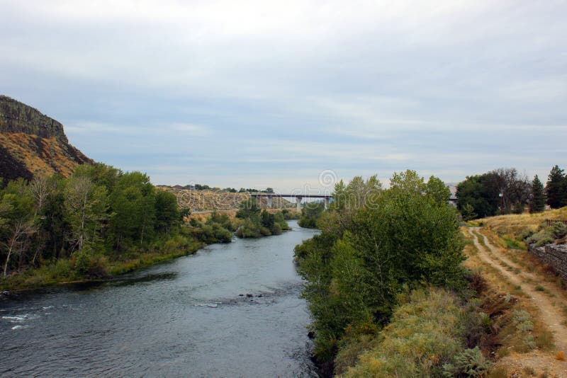 Bridge between two cliffs stock photo. Image of clouds - 39819194