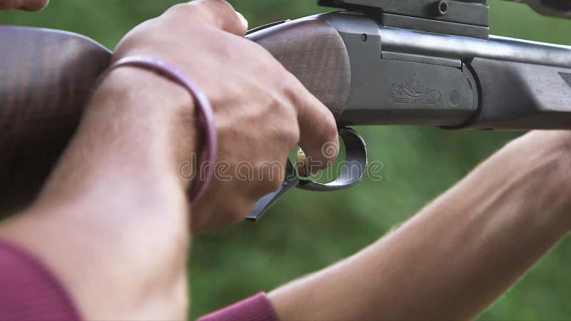Finger on the Rifle Trigger. Shooting from Gun Stock Footage - Video of ...