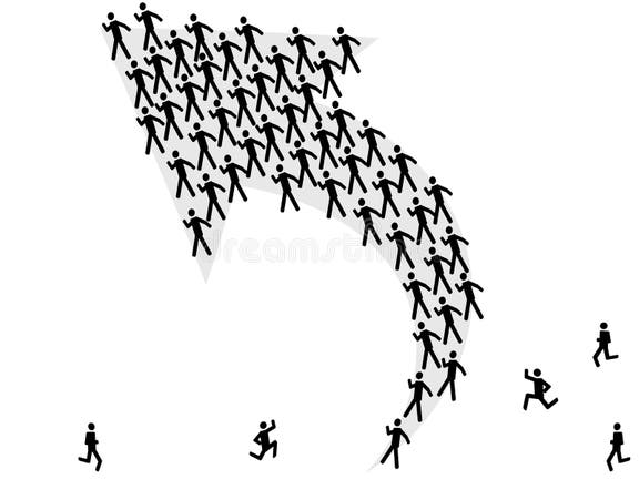 People Following Path Stock Illustrations – 170 People Following Path ...