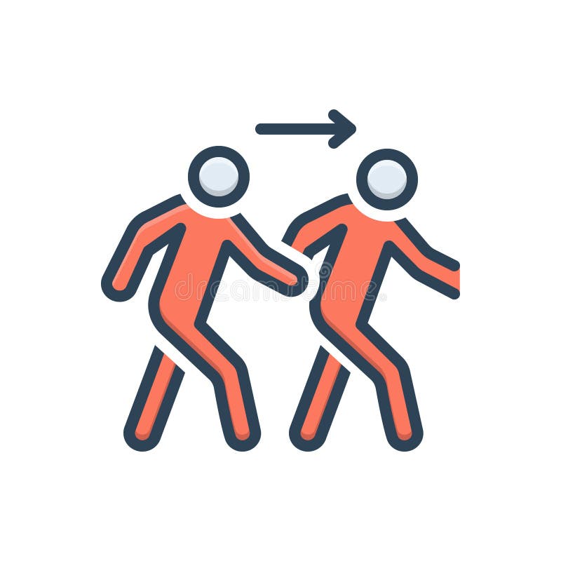 Color Illustration Icon for Following, Follow and Trailing Stock ...