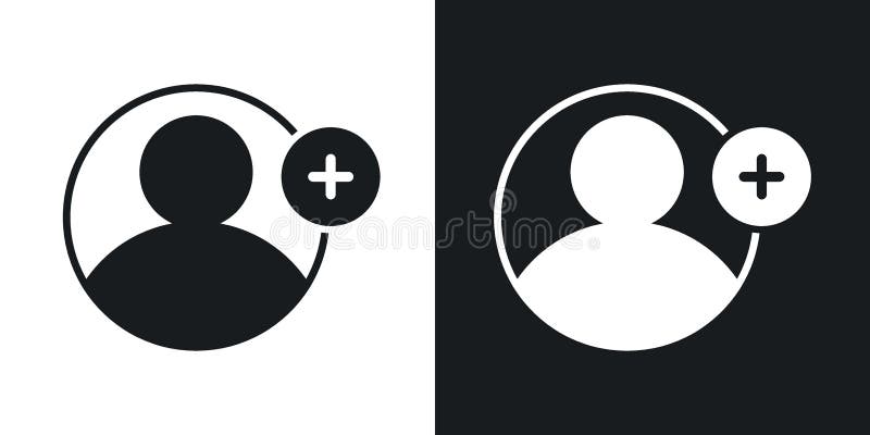 Following Icon Set. New Account, User, Member or Client Vector Symbol ...