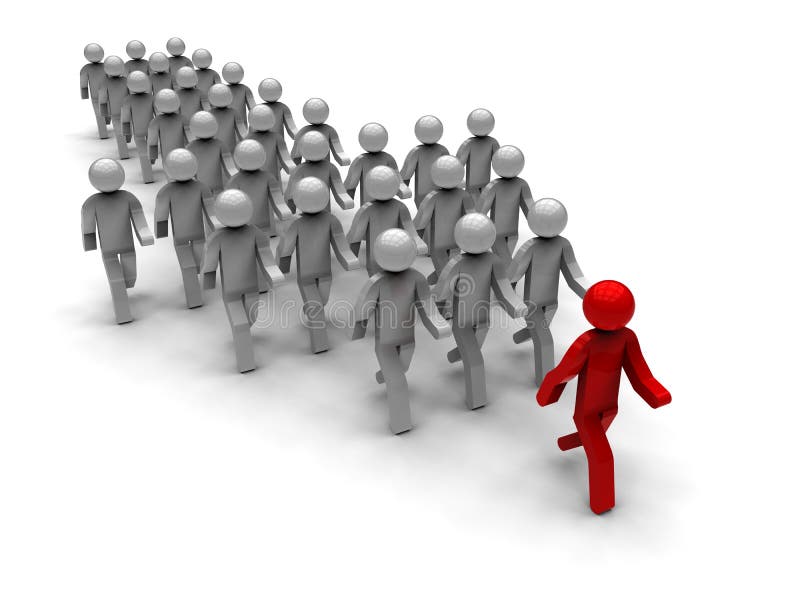 Following the Leader Path Concept Stock Illustration - Illustration of ...