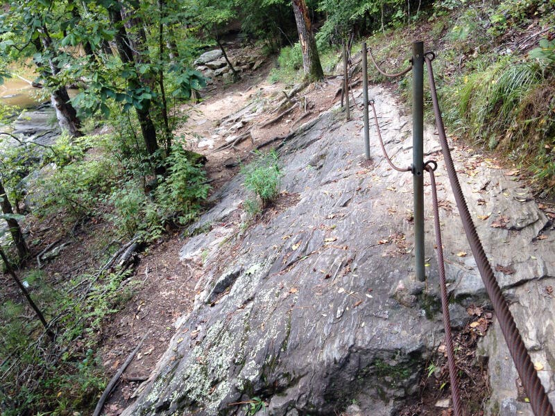 Following the path stock image. Image of railing, trail - 58713751
