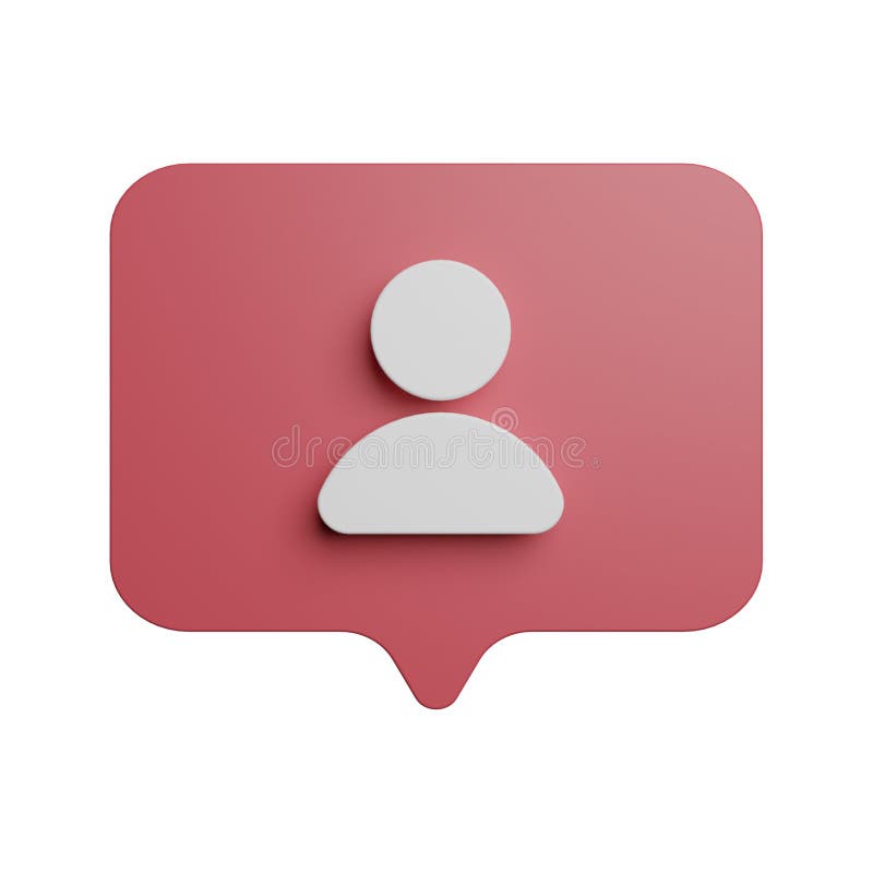 Following Social Media Element 3D Icon Stock Illustration ...