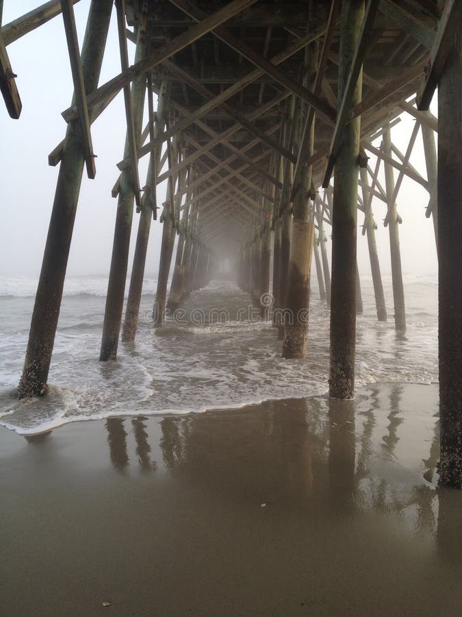 Folly pier stock photo. Image of beach, waves, folly - 71694108