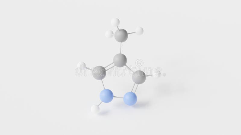 Fomepizole Molecule 3d, Molecular Structure, Ball and Stick Model ...