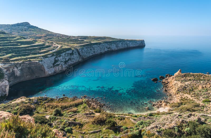 Fomm ir-Rih - Malta stock image. Image of holiday, garigue - 64209487