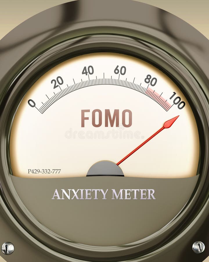 Fomo and Anxiety Meter that is Hitting a Full Scale, Showing a Very ...
