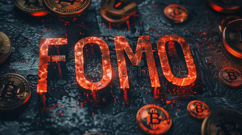 Fomo Concept and Crypto Coins Stock Illustration - Illustration of ...