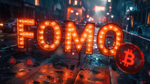 Fomo Concept and Crypto Coins Stock Illustration - Illustration of ...