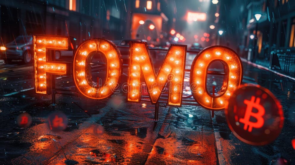 Fomo Concept and Crypto Coins Stock Illustration - Illustration of ...