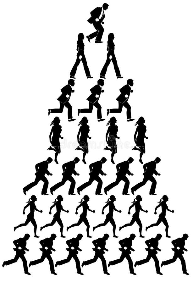 Les Gens Sous Forme De Pyramide Illustration Stock - Illustration du ...