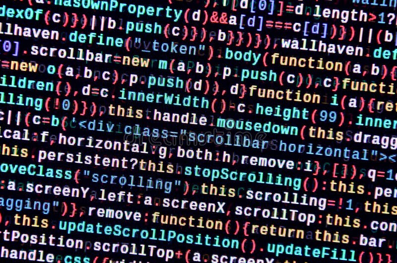 Fonctions De Javascript, Variables, Objets Surveillez Le Plan Rapproché Du Code Source De ...
