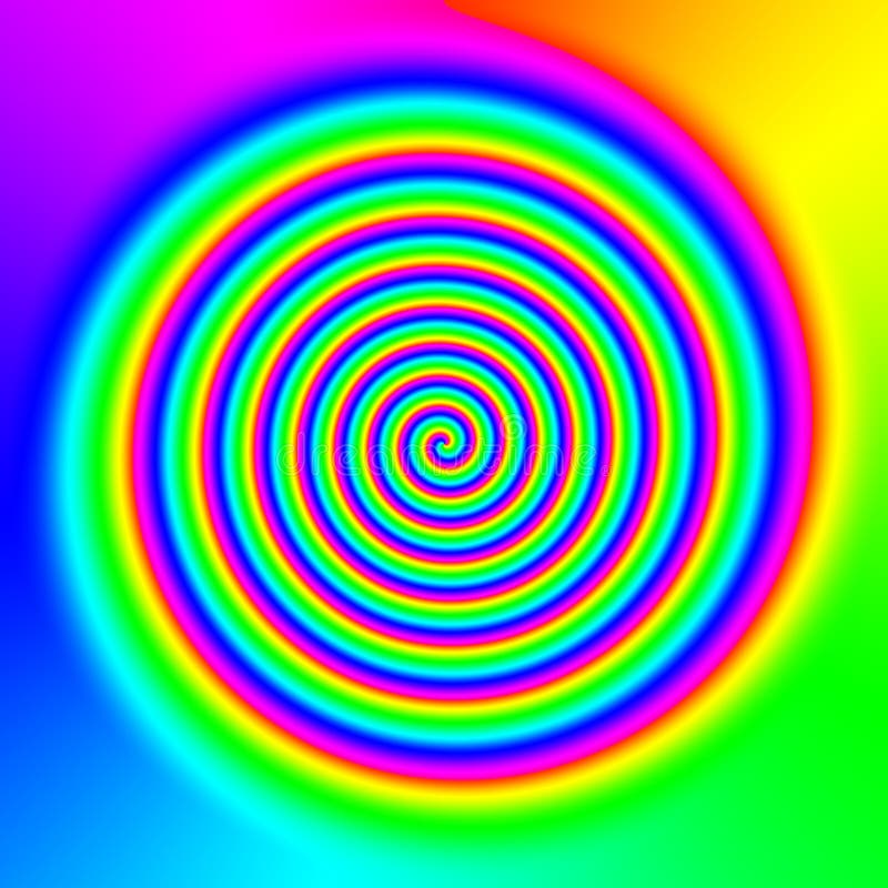 Spirale Concentrique Abstraite Arc-en-ciel Illustration Stock ...