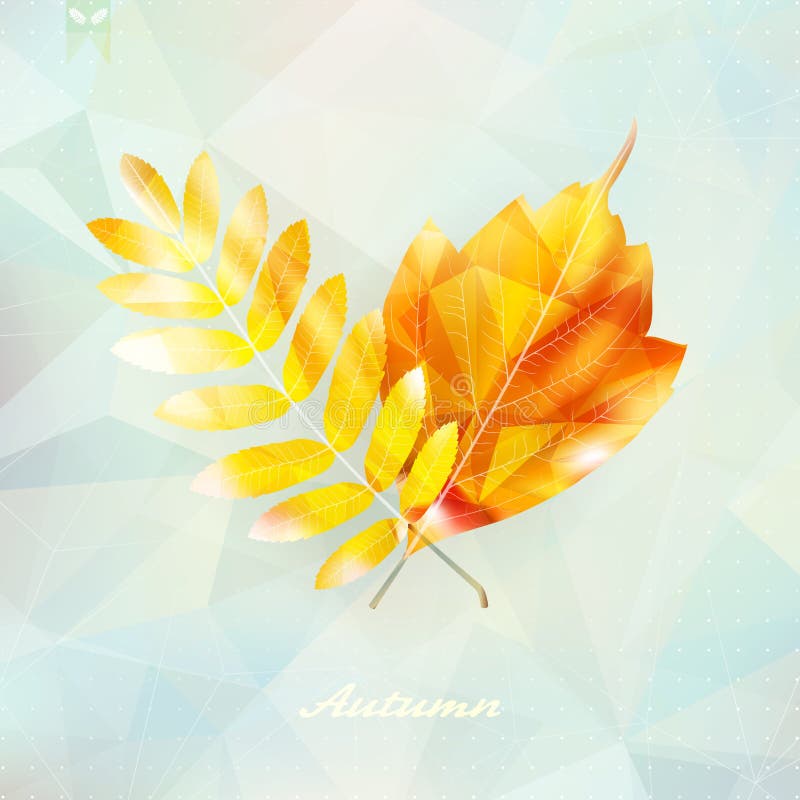 Fond Automnal De Feuille Fait De Triangles Illustration de Vecteur ...