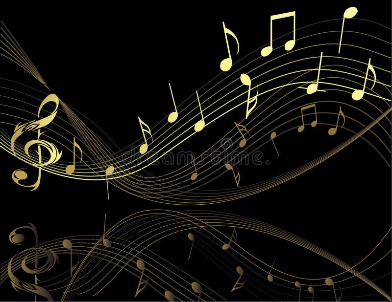 Fond Avec Des Notes De Musique Illustration de Vecteur - Illustration ...