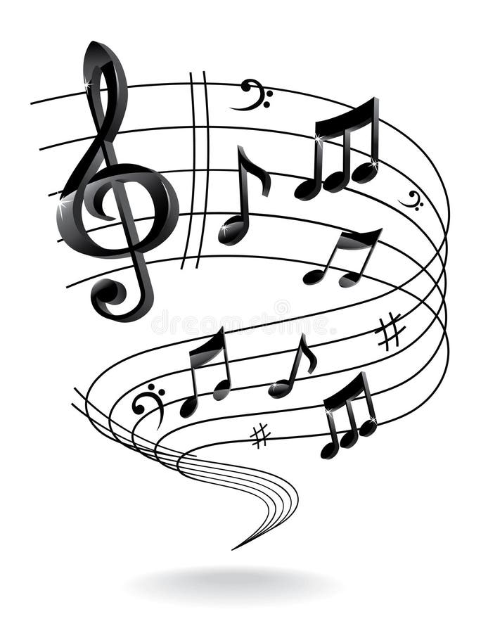 Symbole Simple De Note Musicale, Concept De Clef Triple, Notes De ...