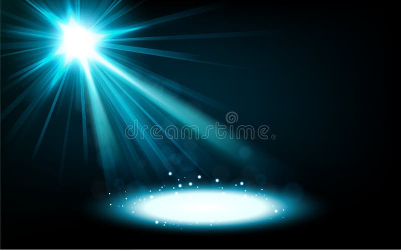 Briller bleu de projecteur illustration de vecteur. Illustration du ...