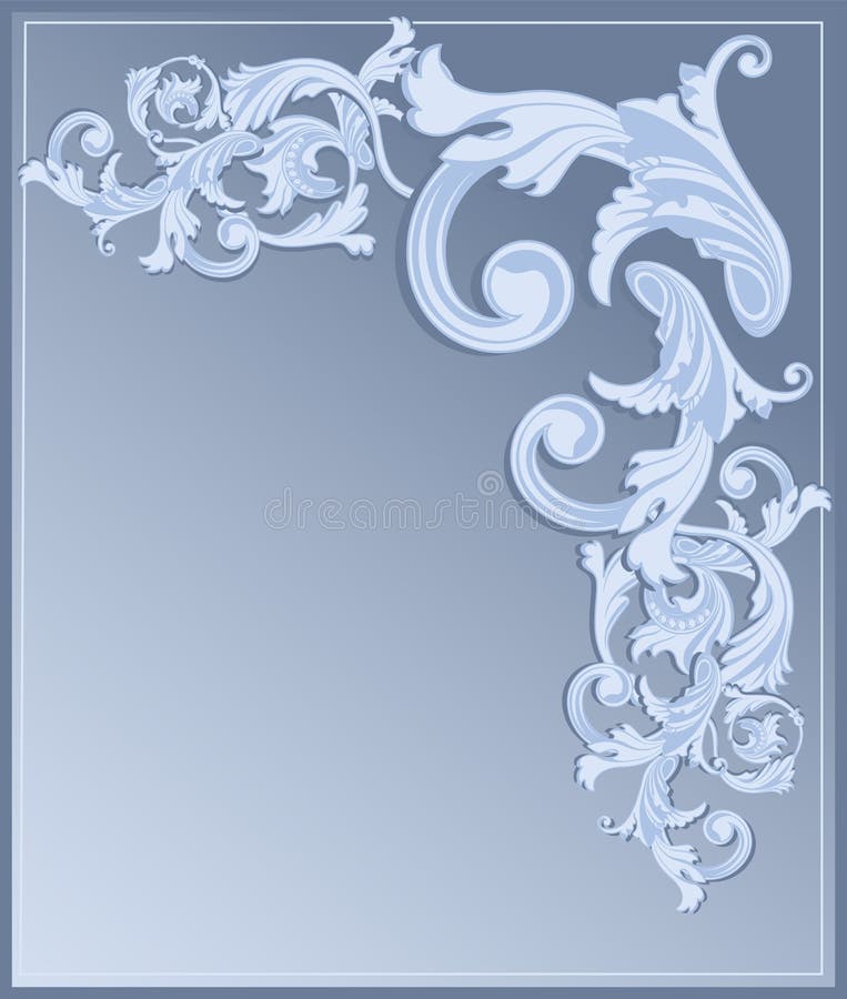 Fond bleu de renaissance illustration de vecteur. Illustration du ...