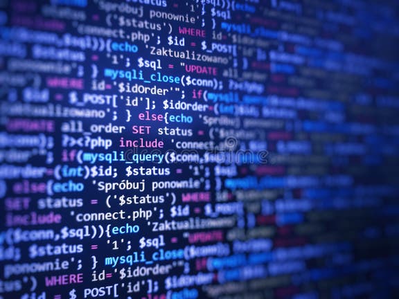 Fond Bleu Unique PHP De Programmation Sur L'écran D'ordinateur Portable CSS HTML, PHP De Code De ...