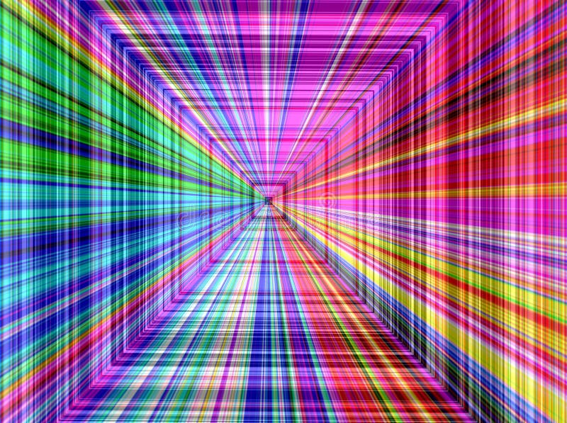 Fond Coloré De Rayures De Perspective Abstraite Illustration Stock ...