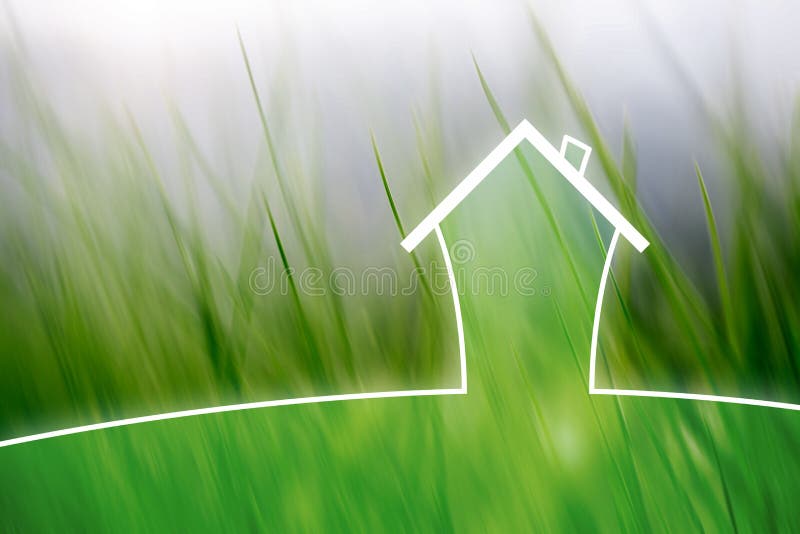 Fond Conceptuel Artistique De Maison D'eco Illustration Stock ...