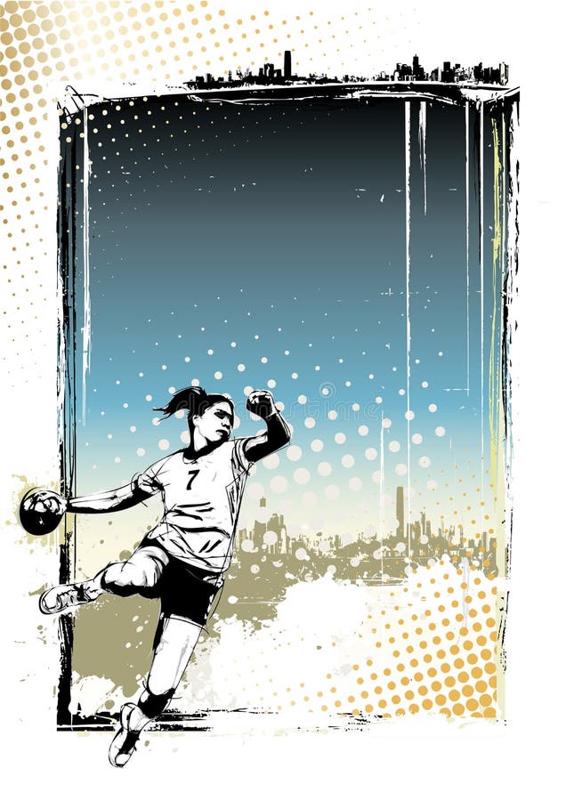 Fond d'affiche de handball illustration de vecteur. Illustration du ...