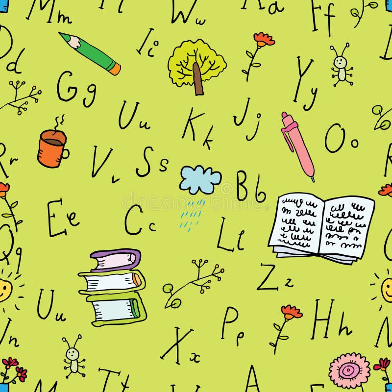 Fond d'alphabet illustration de vecteur. Illustration of livre - 18435647