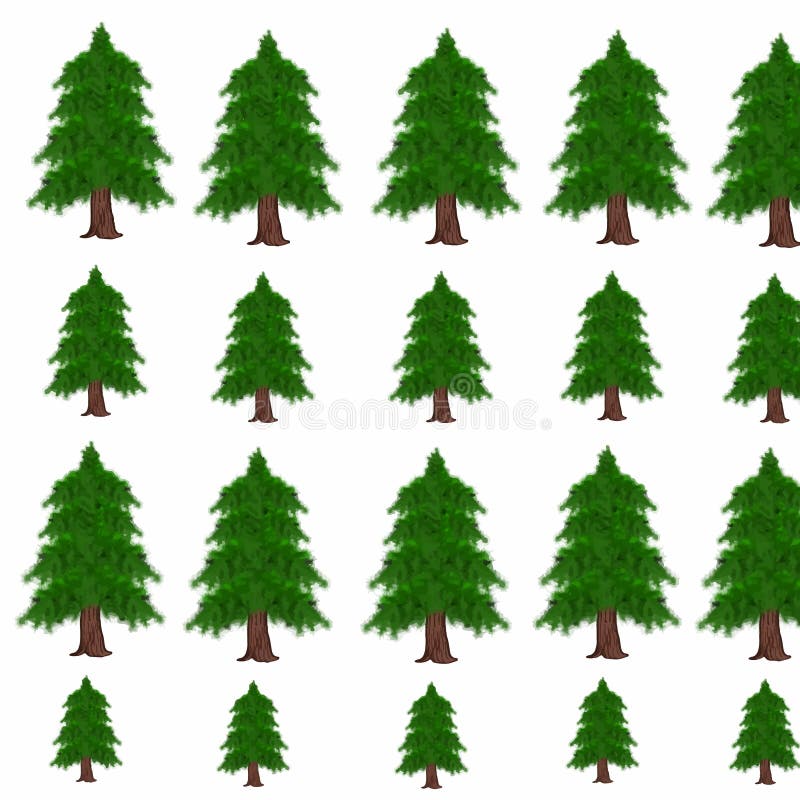 Fond De Blanc D'illustration De Dessin De Fond De Pin Illustration de ...