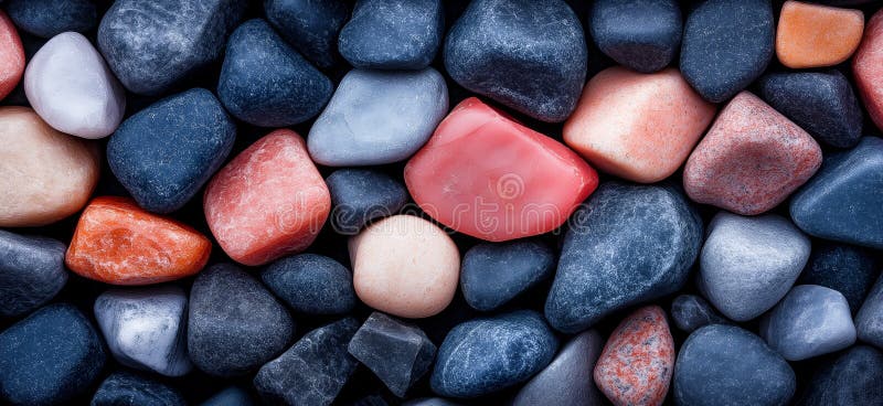 Fond De Caillou Poli. Texture De Pierre De Gravier Rond Lisse ...